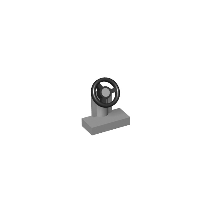 LEGO Medium Stone Gray Vehicle Console with Black Steering Wheel (3829 ...