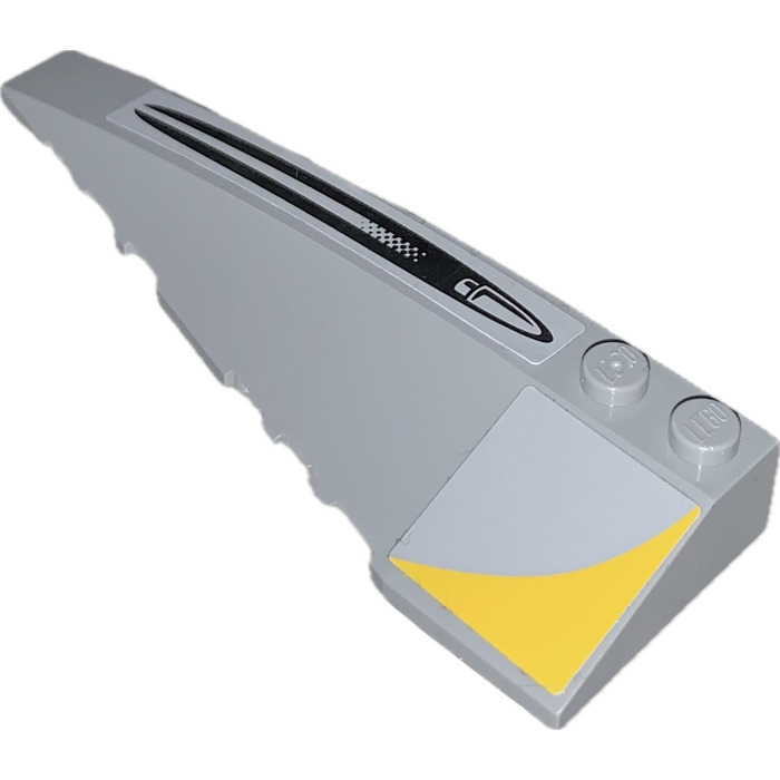 LEGO Wedge 10 x 3 x 1 Double Rounded Left with Cannon Ridge and Yellow ...