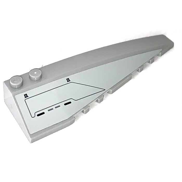 LEGO Medium Stone Gray Wedge 10 x 3 x 1 Double Rounded Right with ...