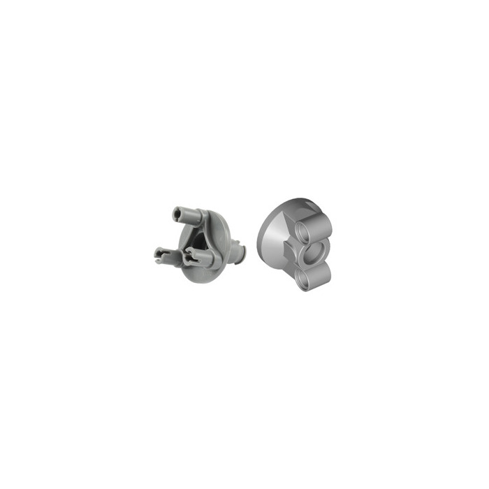 LEGO Medium Stone Gray Wheel Bearing with Two Pinholes with Dark Stone ...