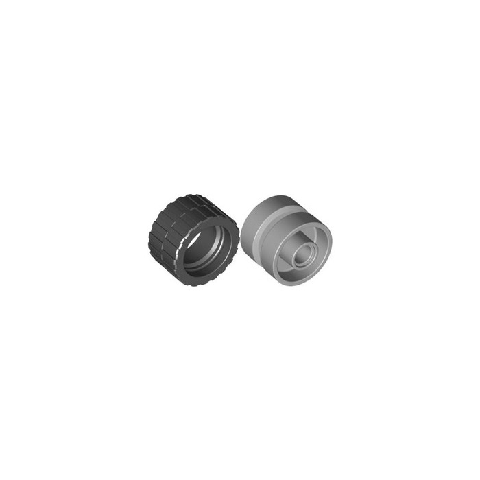 LEGO Medium Stone Gray Wheel Hub 14.8 x 16.8 with Centre Groove with ...