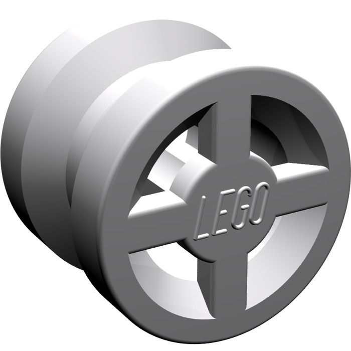 LEGO Medium Stone Gray Wheel Rim Ø8 x 6.4 without Side Notch (4624 ...