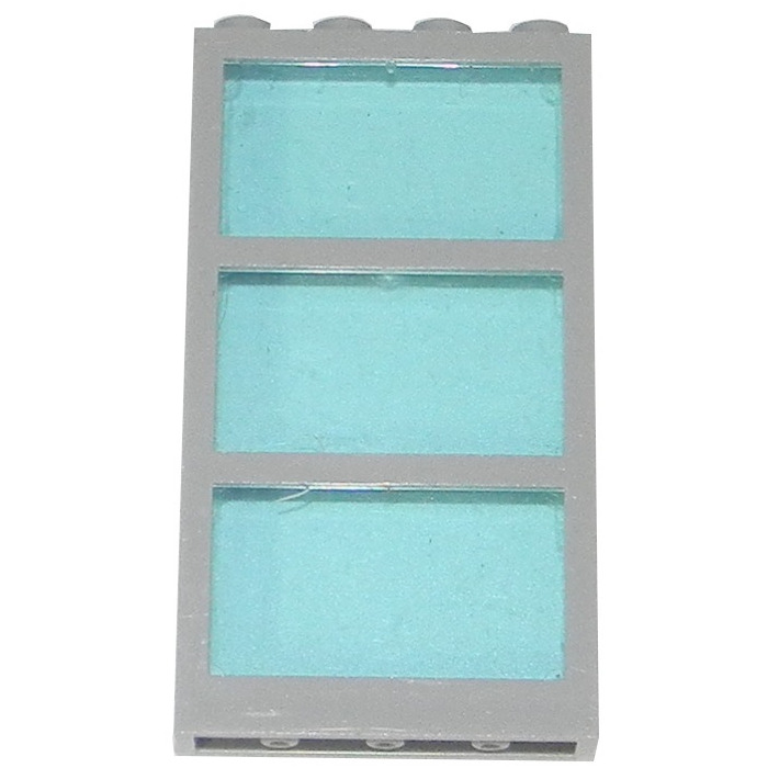 LEGO Window 1 x 4 x 6 with 3 Panes and Transparent Light Blue Fixed ...