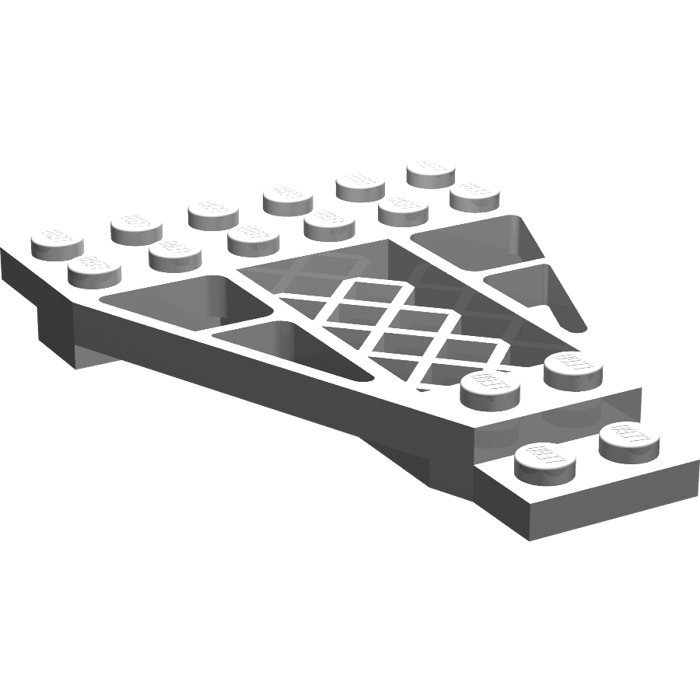 LEGO Medium Stone Gray Wing 6 x 8 x 0.7 with Grille (30036) | Brick Owl ...