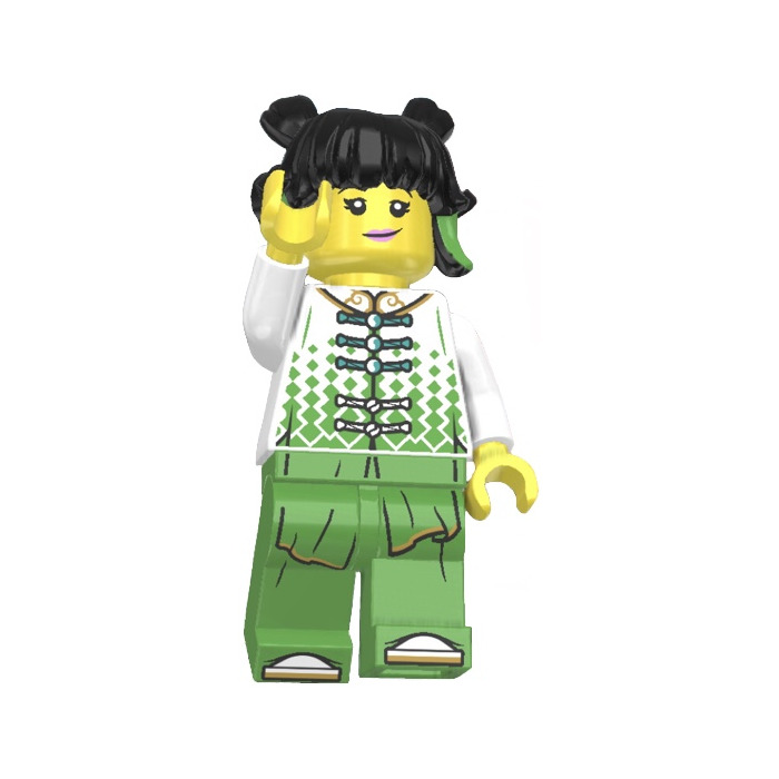 LEGO Mei with White Robe and Bright Green Legs Minifigure | Brick Owl ...