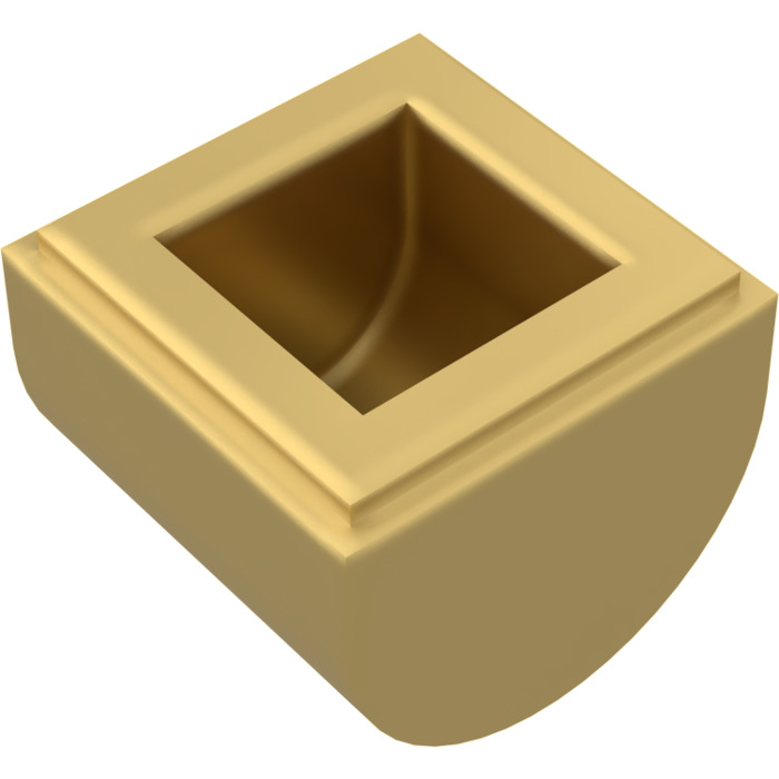 LEGO Metallic Gold Slope 1 x 1 Curved Double (49307) | Brick Owl - LEGO ...