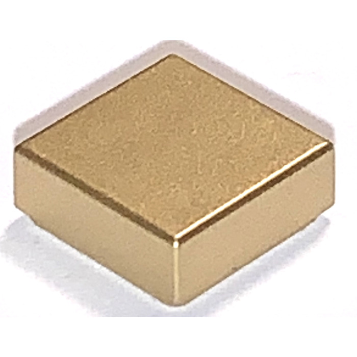LEGO Metallic Gold Tile 1 x 1 with Groove (3070 / 113480) | Brick Owl