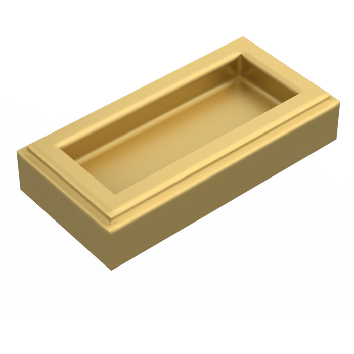 LEGO Metallic Gold Tile 1 x 2 with Groove (3069 / 113477) | Brick Owl
