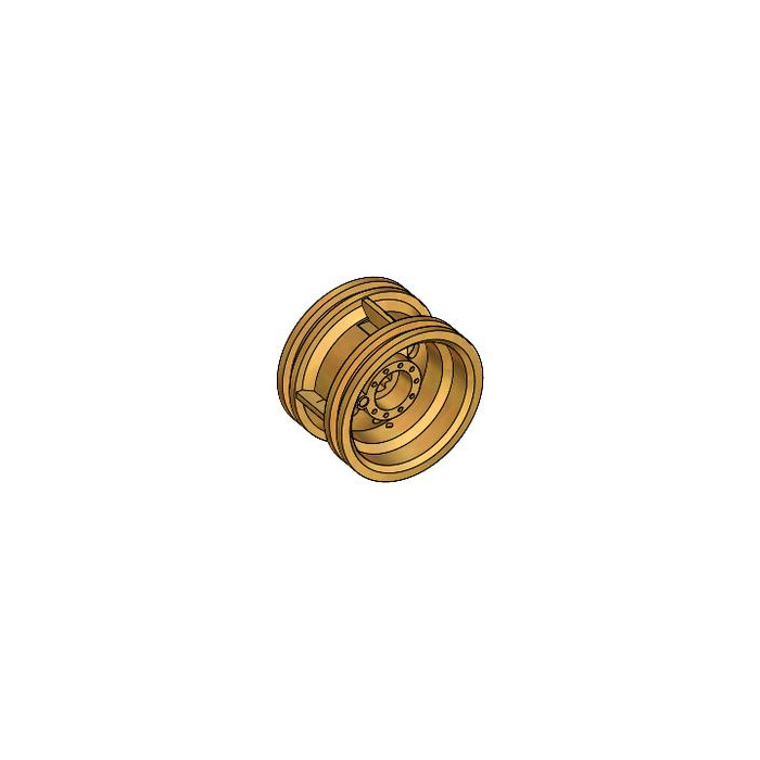 LEGO Metallic Gold Wheel Rim Ø30 x 20 with No Pinholes, with Reinforced ...