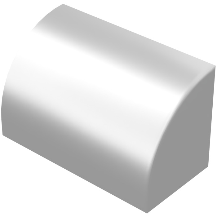 LEGO Metallic Silver Slope 1 x 2 Curved (7134 / 37352) | Brick Owl ...