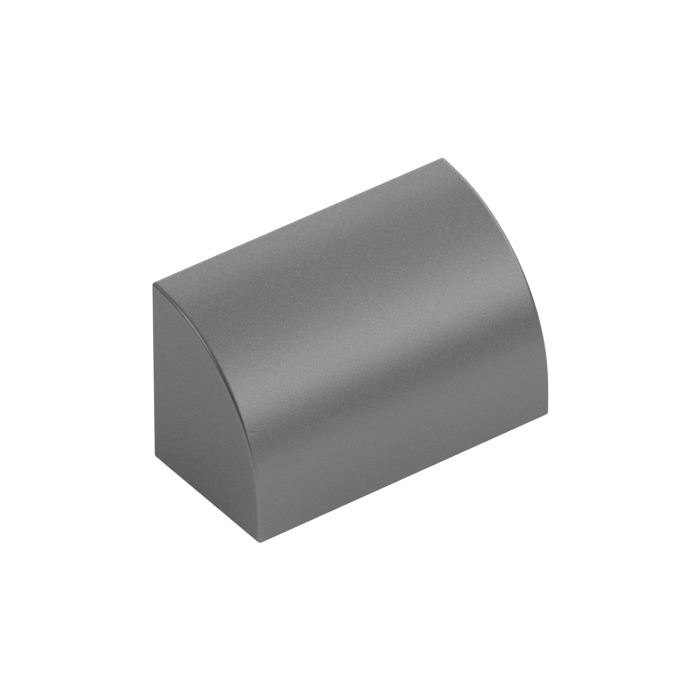 LEGO Metallic Silver Slope 1 x 2 Curved (7134 / 37352) | Brick Owl ...