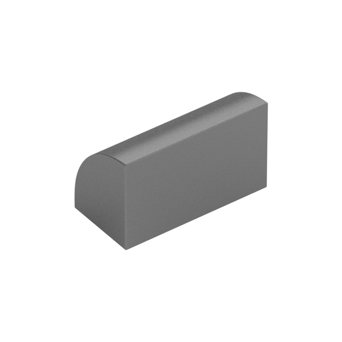 LEGO Metallic Silver Slope 1 x 2 Curved (7134 / 37352) | Brick Owl ...