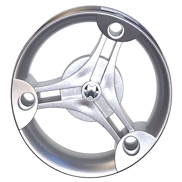 LEGO Metallic Silver Wheel Rim Ø59 x 14 with 3 Spokes (32057 / 71742 ...