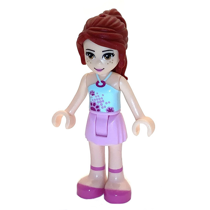 LEGO Mia with Aqua Paw Print Top and Pink Skirt Minifigure | Brick Owl ...