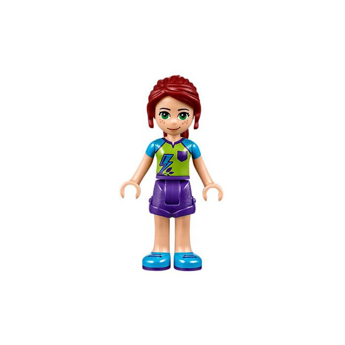 LEGO Mia with Lime Top and Purple Skirt with Dark Red Hair Minifigure ...