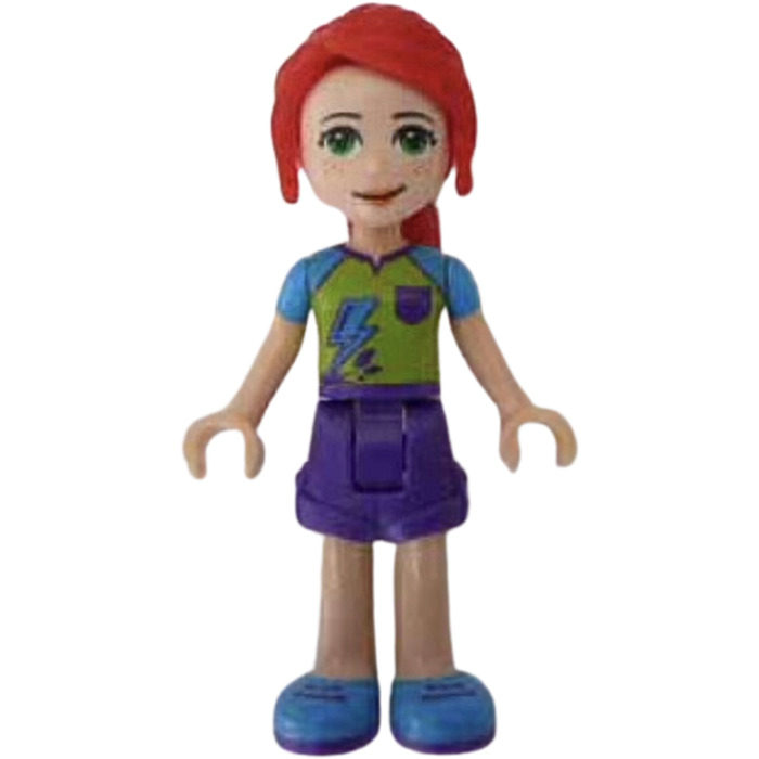 LEGO Mia with Lime Top and Purple Skirt with Red Hair Minifigure ...