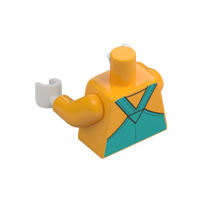 LEGO Mickey Mouse with Dark Turquoise Overalls Minifig Torso (973 / ...