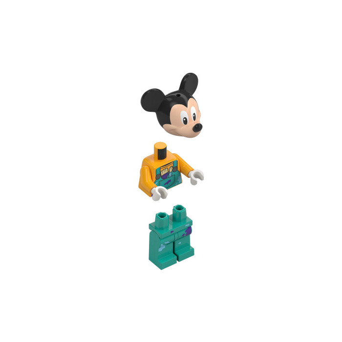 LEGO Mickey Mouse with Dark Turquoise Overalls Minifigure | Brick Owl ...