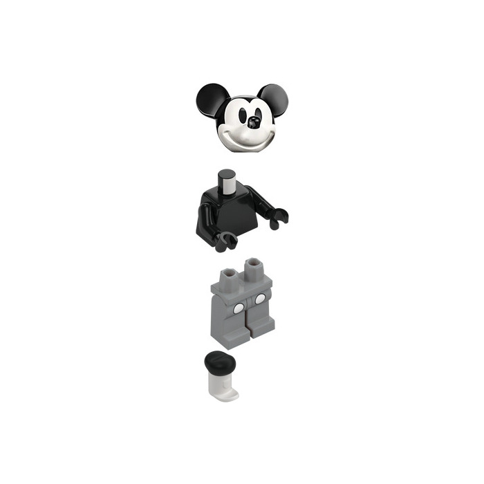 LEGO Mickey Mouse with Gray Legs and White Hat Minifigure | Brick Owl ...