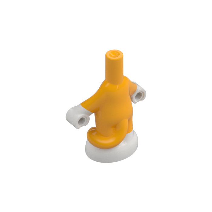 LEGO Micro Body with Cat Tail with White Fur and Bow Tie | Brick Owl