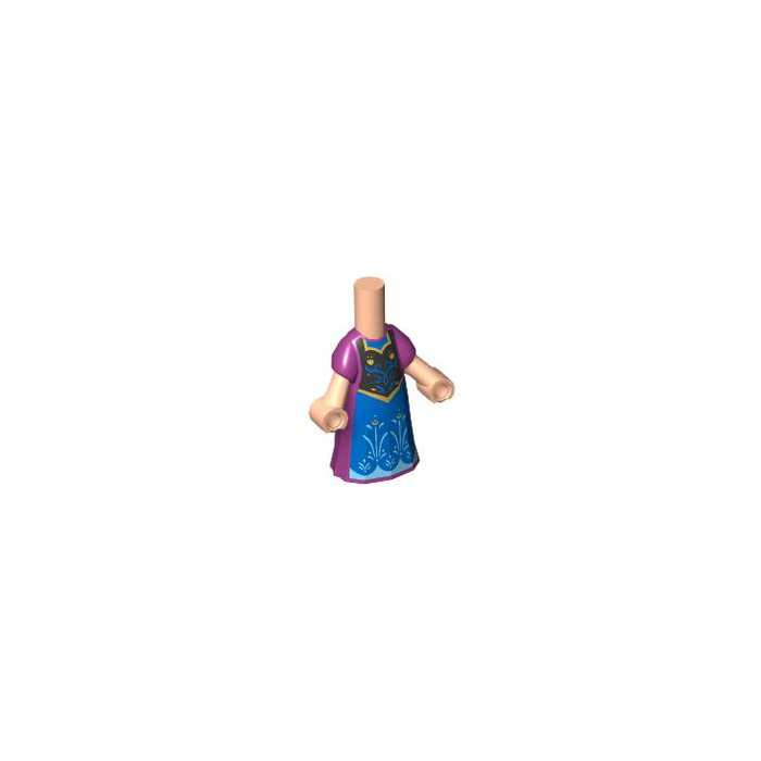 LEGO Micro Body with Long Skirt with Blue Dress (65203 / 104795 ...
