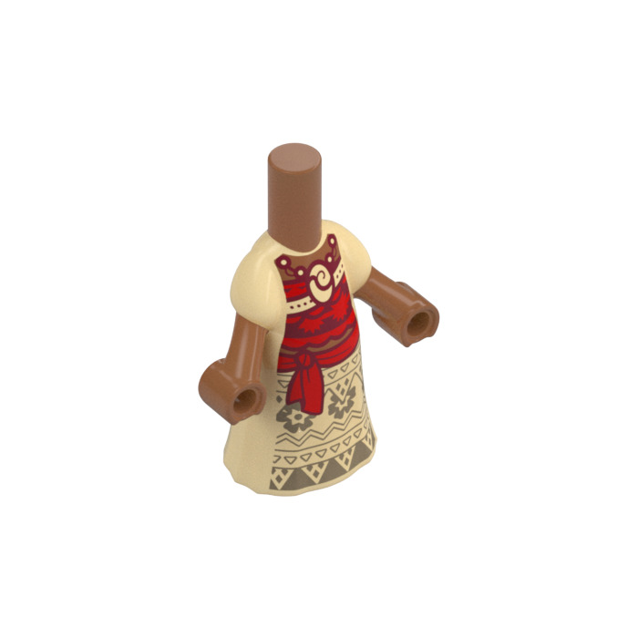 LEGO Micro Corps avec Longue Jupe avec Bronzer Robe avec Rouge Haut et ...