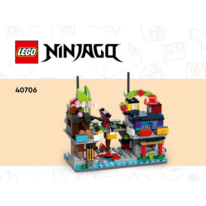 LEGO Micro NINJAGO City Markets Set 40706 Instructions | Brick Owl ...