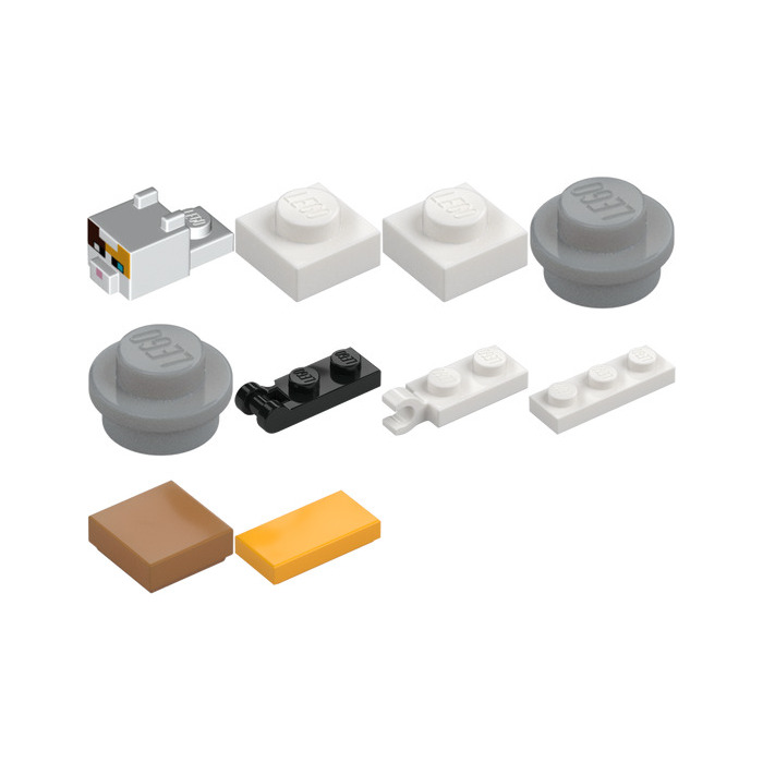 LEGO Minecraft Calico Cat with Azure and White Eyes | Brick Owl
