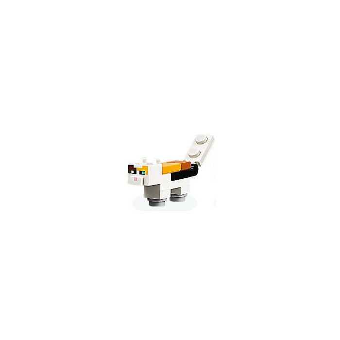 LEGO Minecraft Calico Cat with Azure and White Eyes | Brick Owl