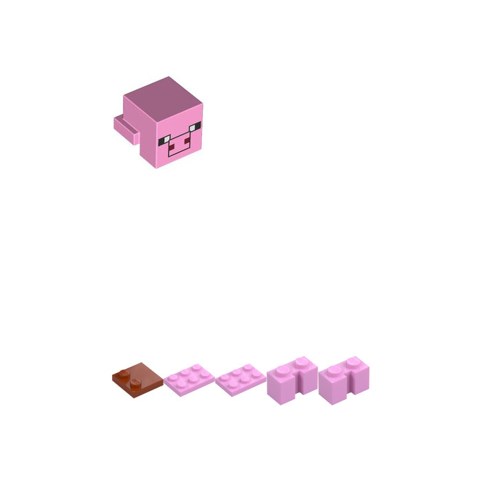 LEGO Minecraft Pig with Saddle | Brick Owl - LEGO Marketplace