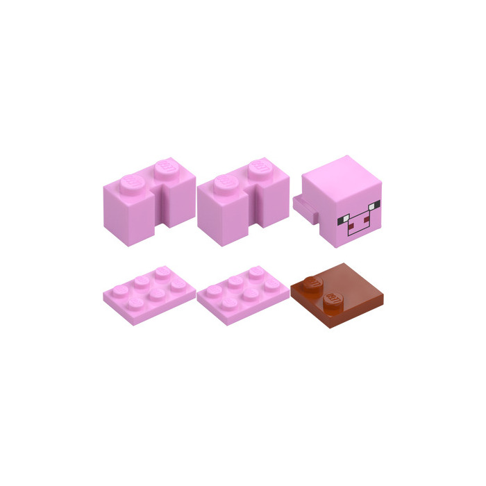 LEGO Minecraft Pig with Saddle | Brick Owl - LEGO Marketplace