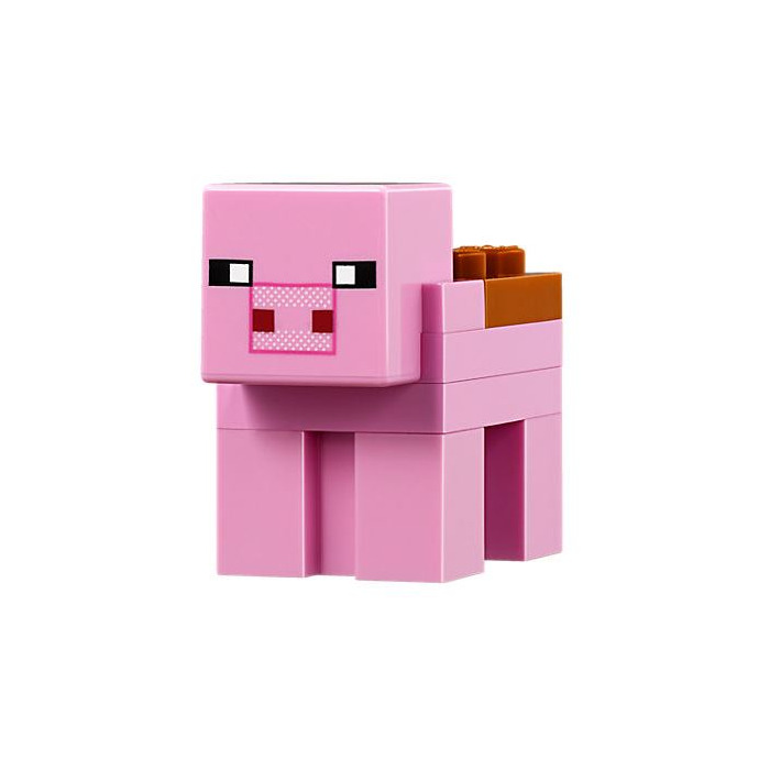 LEGO Minecraft Pig with Saddle and White Snout | Brick Owl