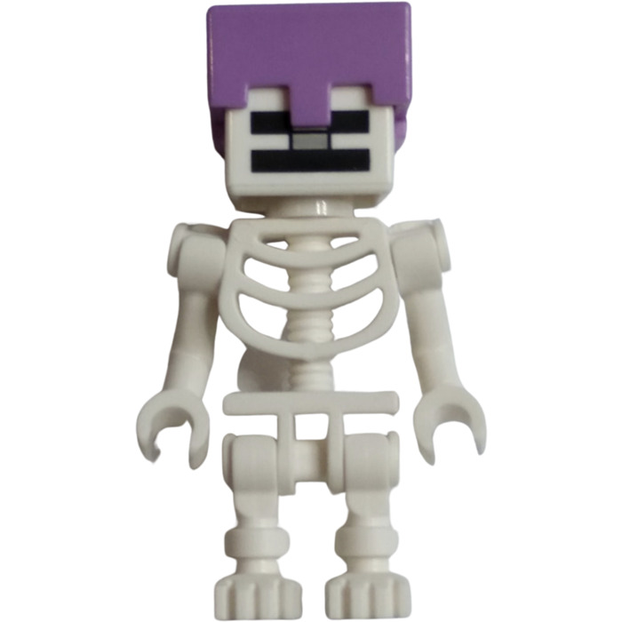 LEGO Minecraft Skeleton with Medium Lavender Helmet Minifigure | Brick ...