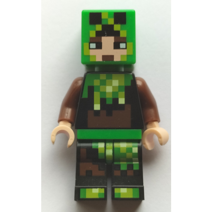 LEGO Minecraft Skin with Creeper Costume Minifigure Inventory | Brick ...