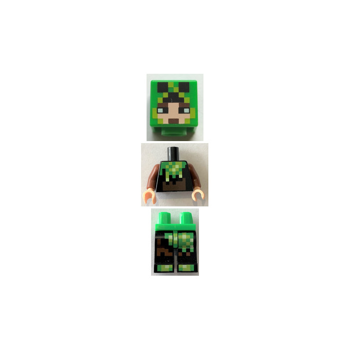 LEGO Minecraft Skin with Creeper Costume Minifigure | Brick Owl - LEGO ...