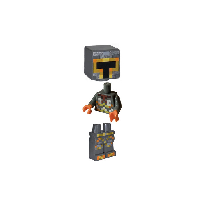 LEGO Minecraft Skin with Yellow and Orange Armor Minifigure | Brick Owl ...
