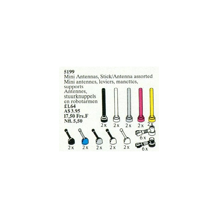 LEGO Mini Antennas, Assorted Sticks and Antennas Set 5199 | Brick Owl ...