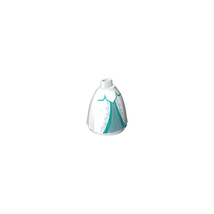 LEGO Minidoll Hip with Big Skirt with Aqua Skirt (75745) | Brick Owl ...