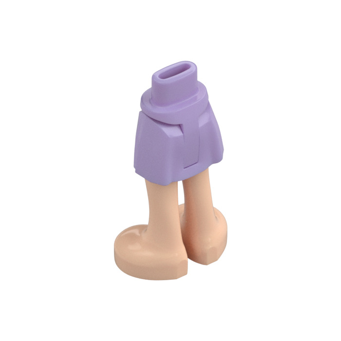LEGO Minidoll Hip with Curved Skirt with Light Flesh Legs (Thin Hinge ...
