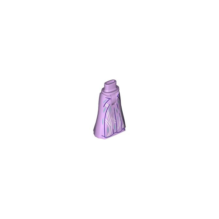 LEGO Minidoll Hip with Full Length Skirt with Dark Purple Trim and ...