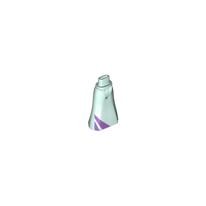 LEGO Minidoll Hip with Full Length Skirt with Medium Lavender Panels ...