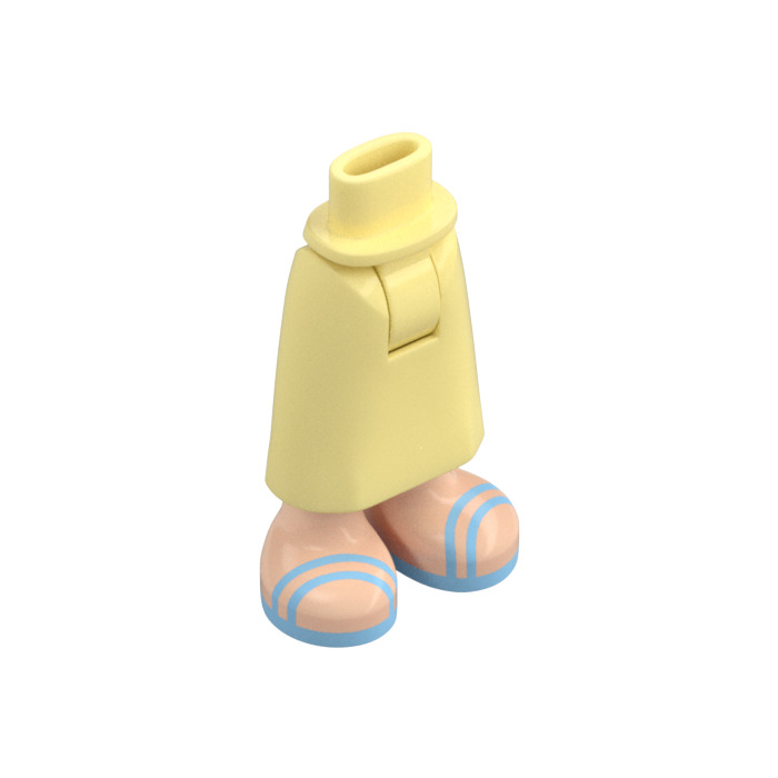 LEGO Minidoll Hip with Long Skirt with Bright Light Blue Sandals (59794 ...