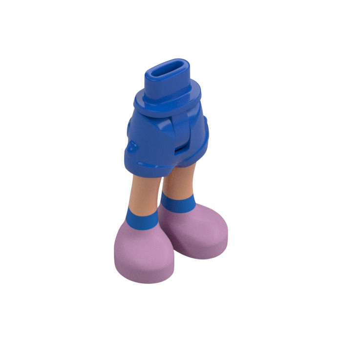 LEGO Minidoll Hip with Rolled Up Shorts with Flesh Legs and Metallic ...