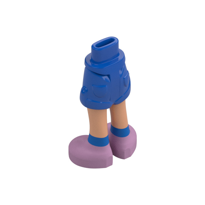 LEGO Minidoll Hip with Rolled Up Shorts with Flesh Legs and Metallic ...