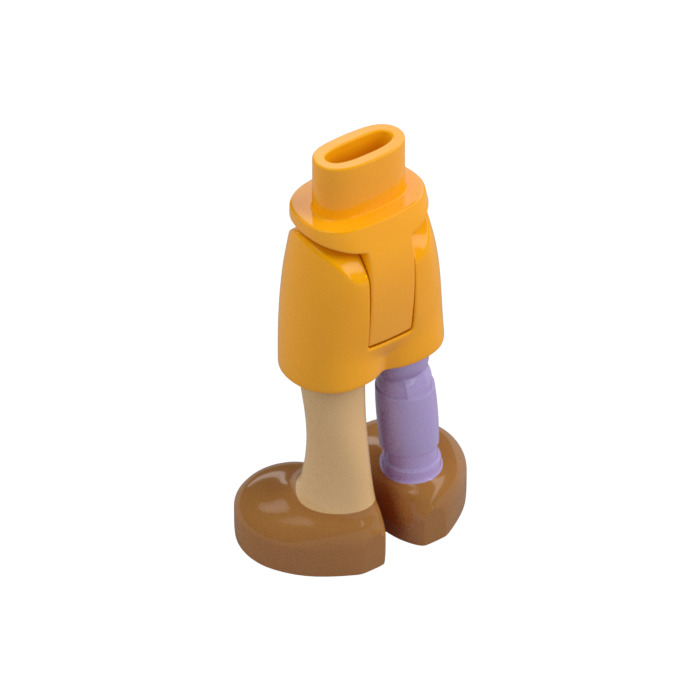 LEGO Minidoll Hip with Shorts with Warm Tan Leg, Lavender Prosthetic ...