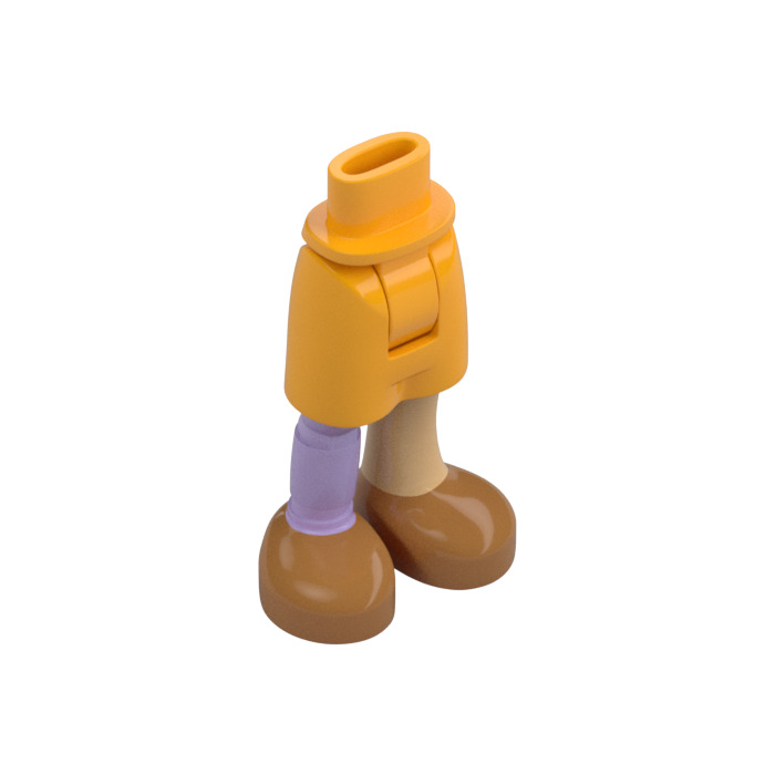 LEGO Minidoll Hip with Shorts with Warm Tan Leg, Lavender Prosthetic ...