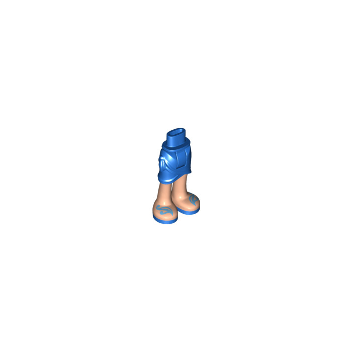 LEGO Minidoll Hip with Wraparound Skirt with blue feet marks (11407 ...