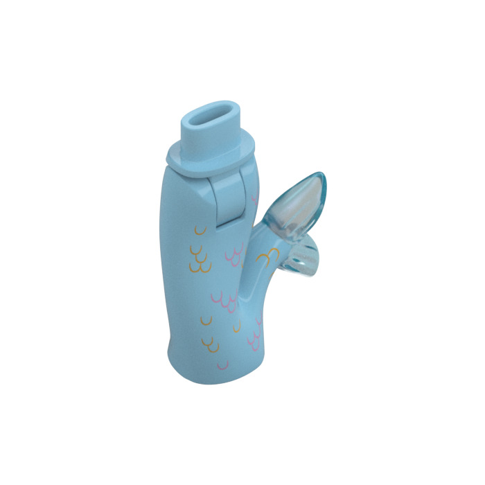 LEGO Minidoll Mermaid Hips and Tail with Blue Fin and Gold and Pink ...