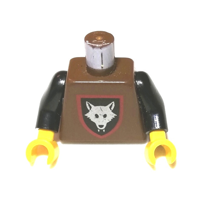 LEGO Minifig Castle Torso with Wolf in Shield with Red Border Pattern ...