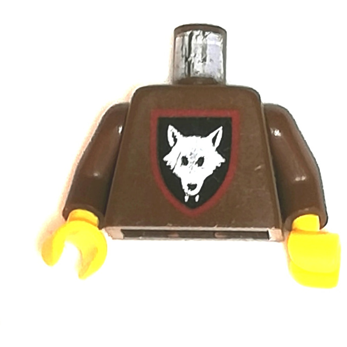 LEGO Minifig Castle Torso with Wolf in Shield with Red Border Pattern ...